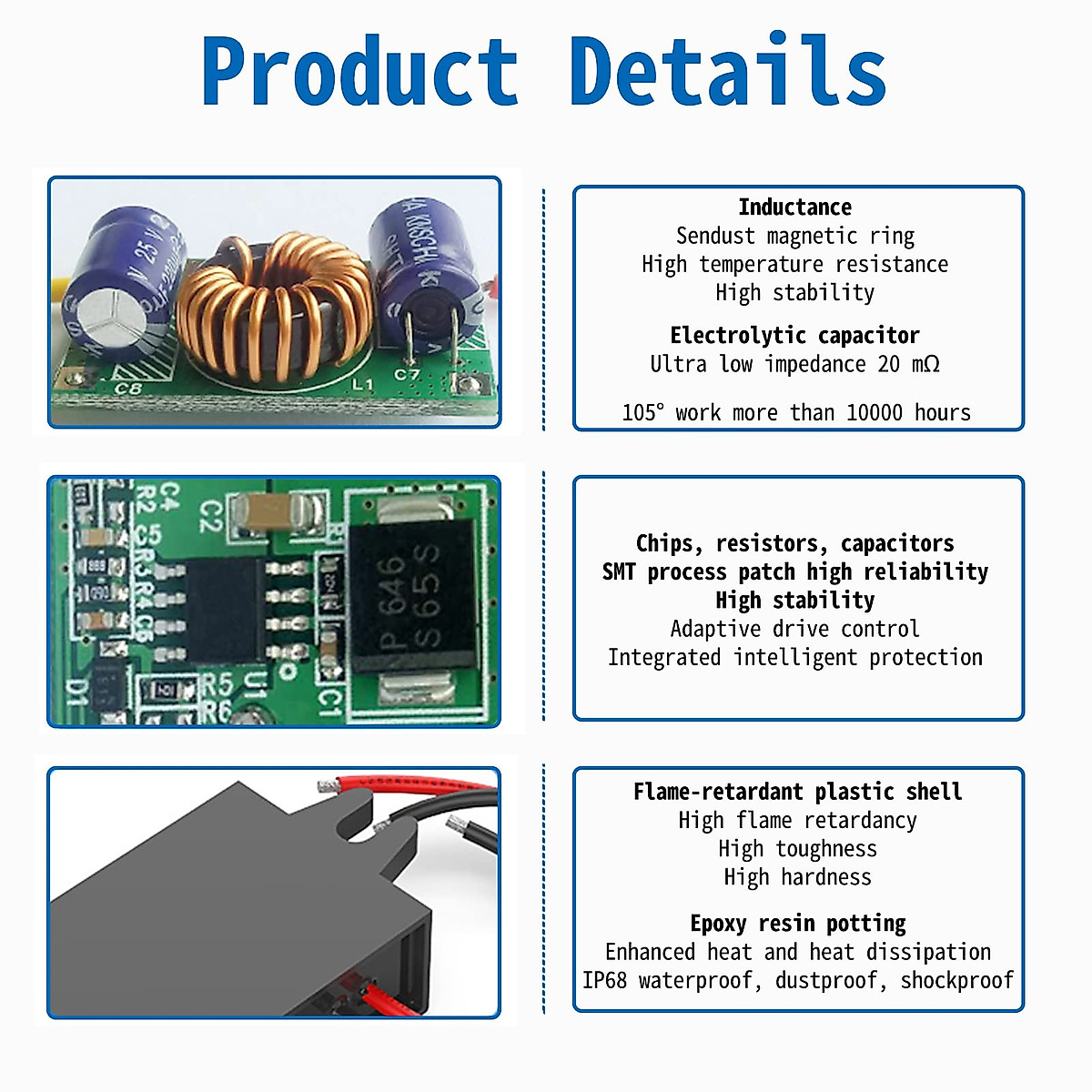 24V to 12V Step Down Converter 15~40Vdc to 12Vdc 0~10A MAX 0~120W Adaptive DC to DC Buck Converter Transformer Module Regulator Waterproof Car Power Supply(15~40V Input/12V 0~10A MAX Adaptive Output)