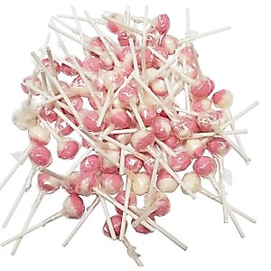 Vidal Lotta Lollies Pink and White Lollipops 75 pieces Strawberry & Cream