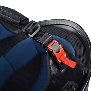 AHR Motorcycle Helmet German Style Half Helmet for Bike Cruiser Scooter Chopper Half Face Helmet for Men Women DOT Approved, Run-G (Matte Black, M)