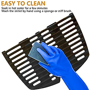 7644 Cooking Grid Grates for Weber Q100, Q1000, Q120, Q1200 Gas Grills, 516001, 516002, 50060001, 51010001, 51060001,BBQ Accessories for Weber Baby Q, Matte Cast Iron,2 Pack