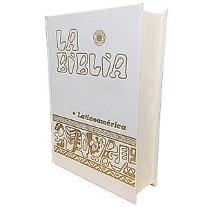 Coladera La Biblia Catolica Latinoamericana Letra Grande Edicion Cartone en Español con Señalador Biblico - The Latin American Catholic Bible Spanish Edition with Bookmarks (White)