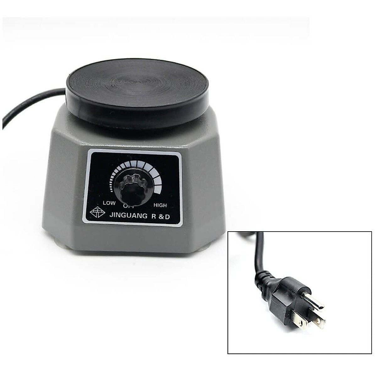 Lab Vibrator,Lab Equipment Vibrator,Round Shaker Oscillator,Plaster Vibrator, Vibrator Oscillator Shaker,Gypsum Mixing Machine,4" Vibrator Plate Dental Equipment Machine,110V 100W