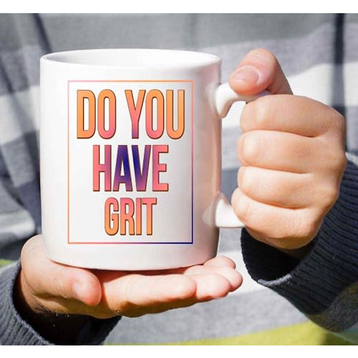 Novelty Gift Gift for Relentless Cornhole Fans - Do You Have Grit - 64 Team Building Game for Adults & Kids - 11 Oz White Ceramic Coffee Mug