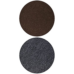 Drymate Plant Coaster Mat Reversible, Charcoal/Brown, (12 Inch), (Set of 2), Round/Fabric, Absorbent/Waterproof - Protects Surfaces, Contains Liquids (USA Made)