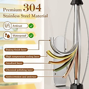 Paper Towel Holder Under Cabinet, Effortless Tear and Space-Saving, Single Hand Operable Paper Towel Holders with Damping Effect, Self-Adhesive or Drilled Paper Roll Holders for Kitchen, Bathroom, RV