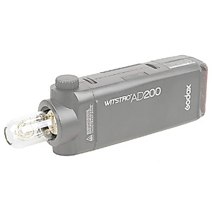 GODOX H200J Bare Bulb Flash Head with AD-FT200 200W Flash Bulb for Godox AD200 Pocket Flash (H200J+ AD-FT200)