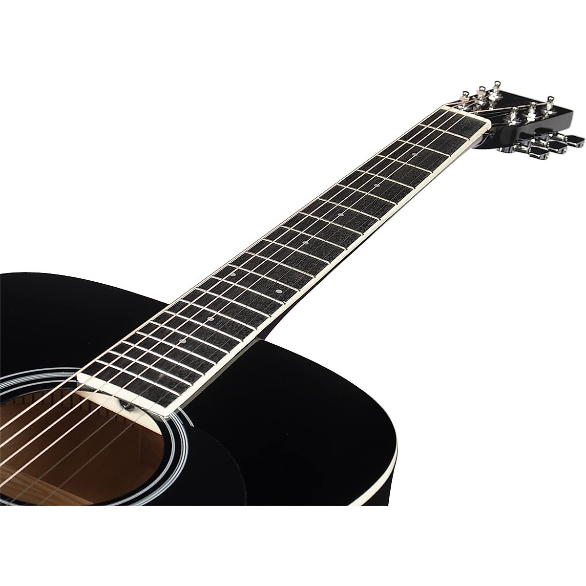 Stretton Acoustic Guitar Full Size Dreadnought 41 Inch Steel String Package D1 - Includes Everything a Beginner Needs To Get Started Playing Guitar - Black
