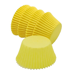 Mombake Premium Yellow Greaseproof Cupcake Liners Muffin Paper Baking Cups Standard Size, 100-Count