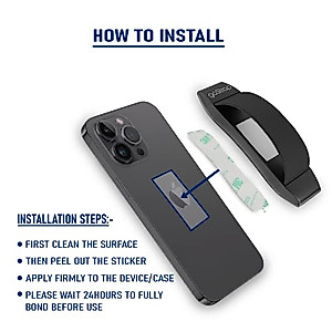 goStrap Magnetic Phone Grip Strap for back of Phone - Finger Loop Holder for Hand - Cell Phone Strap Compatible for Most iPhone, Smartphones, Mini Tablet, and Tablet Case