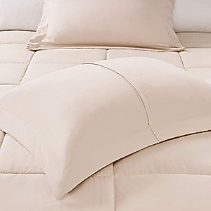 Madison Park Sarasota All Season Microcell Down Alternative Box Quilted Comforter Mini Set, Full/Queen, Blush, Model:MP10-4308