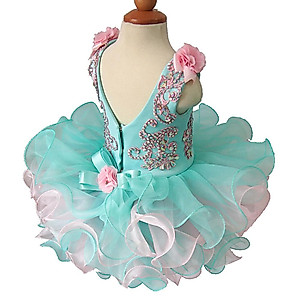 Jenniferwu G070A Infant Toddler Baby Newborn Little Girl's Pageant Party Birthday Dress Mint Size 3T