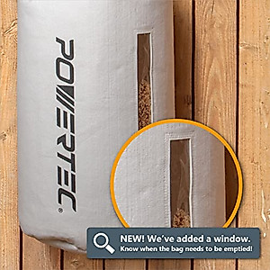 POWERTEC DC5370 Wall Mounted Dust Collector with 2.5 Micron Filter Bag | 537 CFM