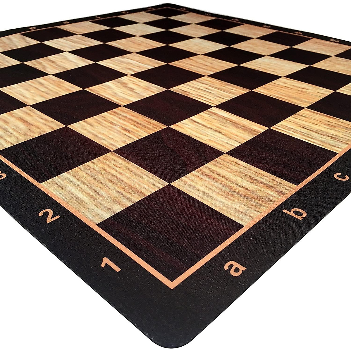 WE Games Mousepad Chess Board 20 in. with Realistic Wood Grain Design – Premium Tournament Chess Mat, Perfect Travel Chess Board for Adults