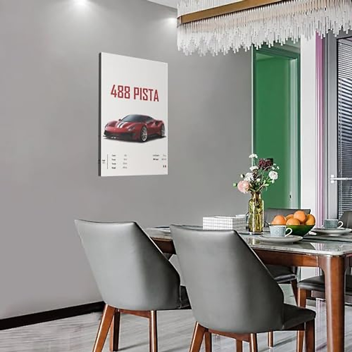 Car Poster Ferrari F40 Supercar Posters Racing Car Canvas Wall Art For Boy's Bedroom SuperCar Wall Decor Frame-style 20x30inch(50x75cm)