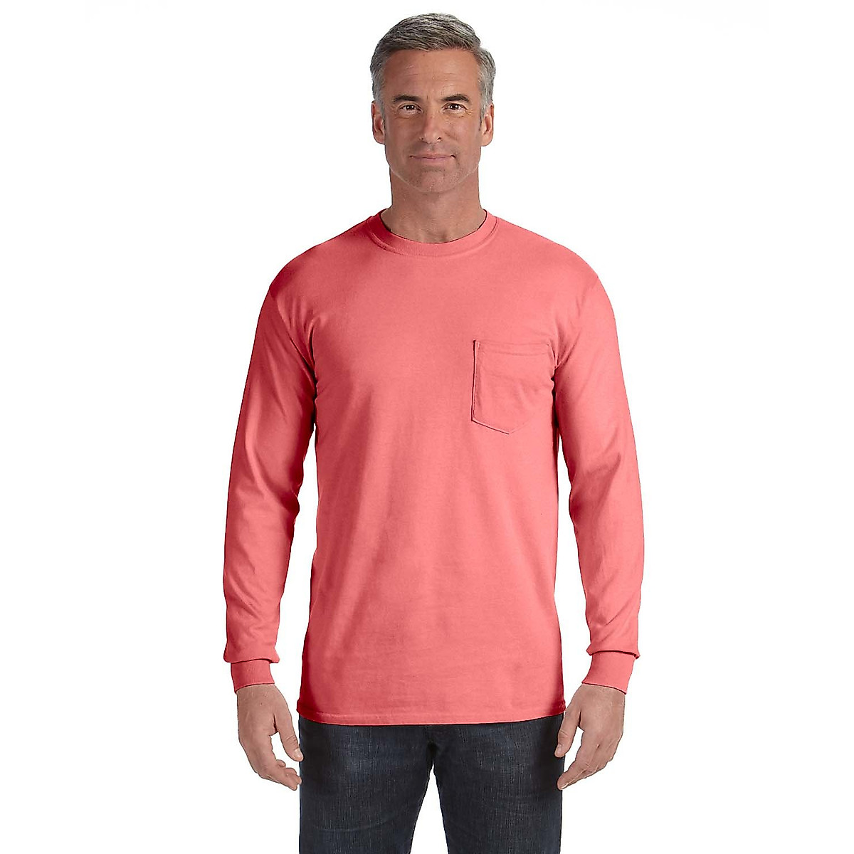 Comfort Colors Garment Dyed Heavyweight Ringspun Long Sleeve Pocket T-Shirt - 4410