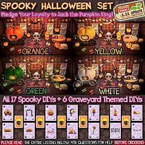 ACNH: Spooky Series Mega Set | 23 DIY Recipes | Halloween Items | Crafting Materials | Includes 1.11 Update Content