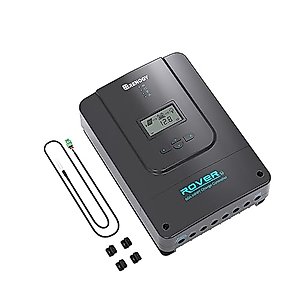 Renogy 60A 12V/24V/36V/48V DC Input MPPT Solar Charge Controller Auto Parameter Adjustable LCD Display Solar Panel Regulator fit for Gel Sealed Flooded and Lithium Battery, Rover 60A