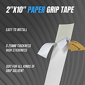 SAPLIZE Golf Grip Tape 2" x 10" Solvent Activated Double Sided Adhesive Strips for Regripping Golf Clubs Wood Hybrid Iron Wedge Putter, 30 Strips