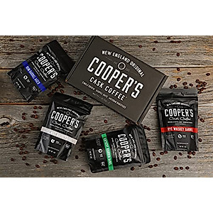 Bourbon Barrel Aged Coffee Whole Bean Set, Single Origin Sumatra Whiskey, Ethiopian Rye, Rwanda Rum Roasted Coffee Beans (Whole Bean)