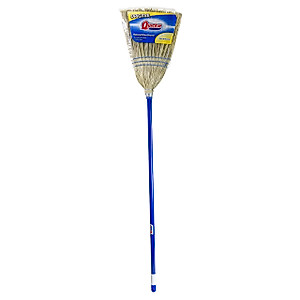 Quickie Natural Fiber Household Broom, For Household Indoor Cleaning Use, Kitchen, Living Room, Family Room Cleaning