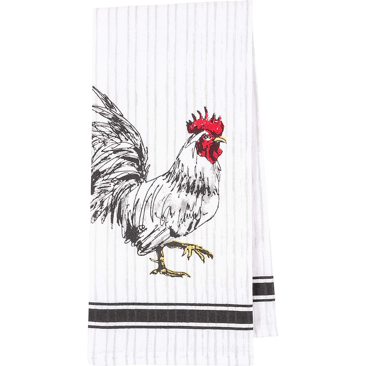 KAF Home Pantry Rooster Kitchen Dish Towel 18 x 28-inch Set of 4