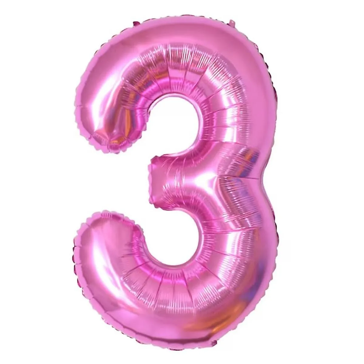 Pink Number 3 Balloons With Crown, 40 Inch Number 3 Foil Helium Balloons, 3rd Birthday Party Decorations. (Pink 3)