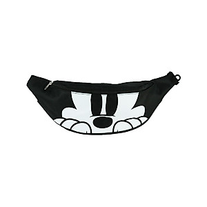 Disney Mickey Mouse Double Pocket Fanny Waist Pack, Black