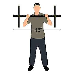 Crescent Creative Products Perfect Pro Picture Frame Wall Hanging Tool with Level, 48 inch, Black