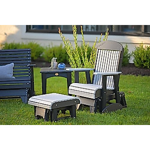 LuxCraft Poly Glider Footrest Ottoman (Black)