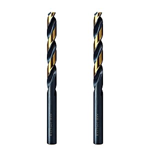MAXTOOL Letter Y 2pcs Identical Jobber Length Drills Dia 0.404" HSS M2 Twist Drill Bits Fully Ground Black-Bronze Straight Shank Drills; JBL02H10RYP2