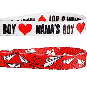 BoomBone 2 Pack Valentines Day Cat Collar Breakaway,Safety Adjustable Collars with Bell for Kitten