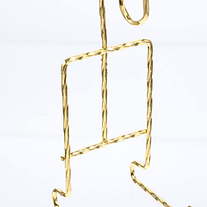 Zerodeko Desktop Stand 2pcs Tea Cup and Saucer Display Stand Holder Rack Teacup Easel Metal Cup Saucer Holder Display Shelf for China Coffee Mug Organizer Wire Gold A Octopus Mug Holder