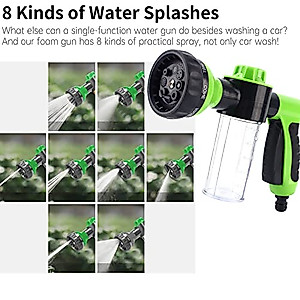 Yosoo Multifunction Auto Car Foam Water Gun High Pressure Car Wash Water Gun Car Washer Sprayer Nozzle Bubble Garden Sprayer