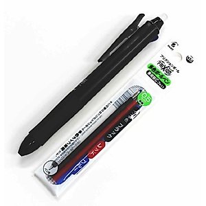 Pilot Frixion Ball 3 3 Color Gel Ink Multi Pen,fine Point -0.5mm-Black/Blue/red Inks Black Body &3 Colors Gel Ink Pens Refills Value Set