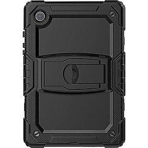 SaharaCase Defence Series Case for Samsung Galaxy Tab A8 10.5 Inch (2021) [Shockproof Bumper] Rugged Protection Antislip Integrated Kickstand - Black