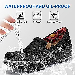 Women's Work Shoes Nurse's Non Slip - Healthcare and Nursing Shoes, All-Day Comfort, Fashion Sneakers Waterproof and Oil-Proof Walking Mary Jane Clogs Medical Breathable Shoes