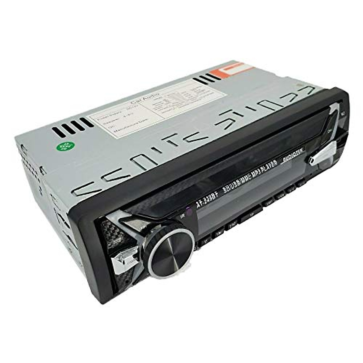 Audiotek AT-249BT Single Din Digital Media Player Stereo Receiver 200W with Bluetooth/USB/FM / MP3 - Built-in Wireless Technology for Hands-Free Talking and Audio Streaming