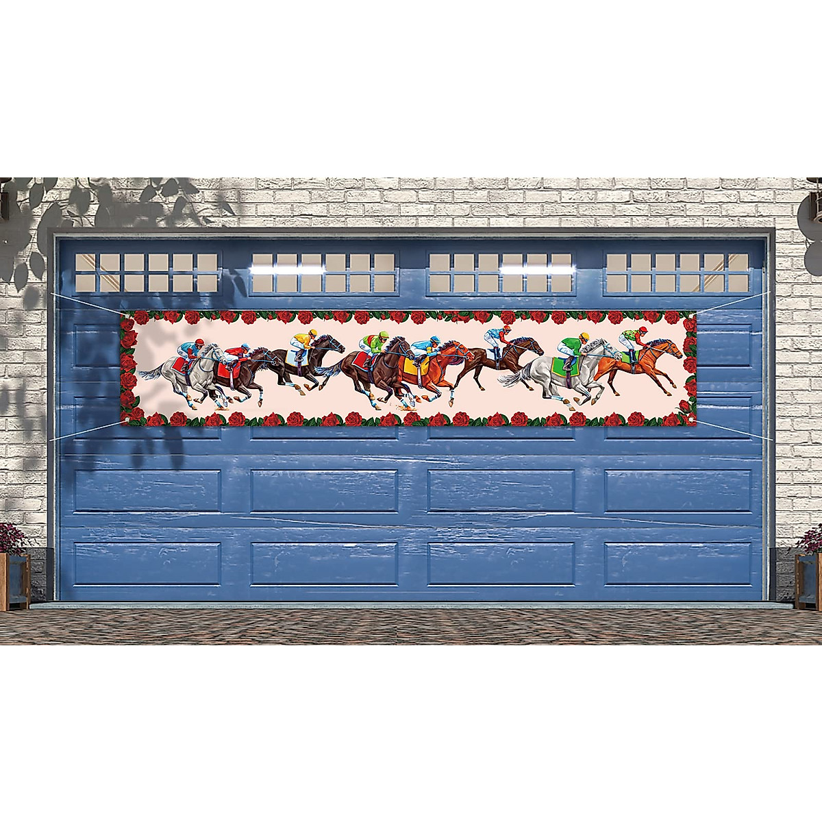 Kentucky Derby Party Outdoor Banner Churchill Downs Horse Racing Large Fence Banner Front Yard Garden Decoration Sign