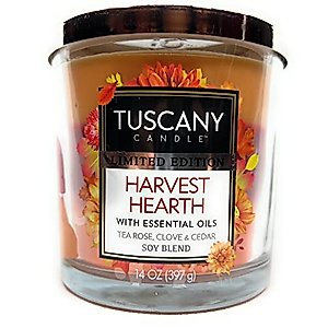 Tuscany Candle Limited Edition Harvest Hearth 14 Ounce Jar Candle