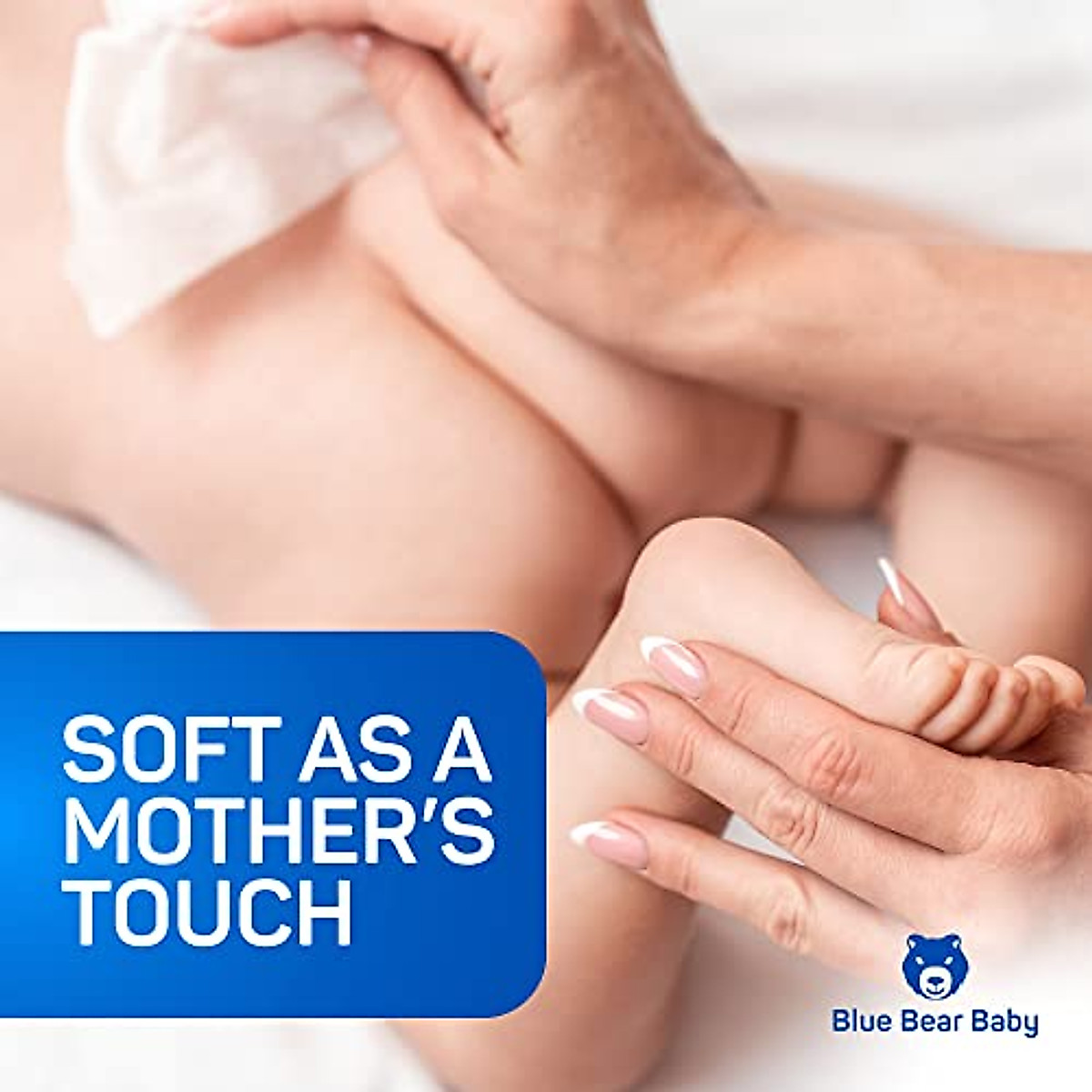Blue Bear Protection Baby Wipes Sensitive Formula, Ultra Gentle & Hypoallergenic Wet Wipes Baby, Baby Wipes Bulk, Travel Baby Wipes, Baby Face Wipes 2304 Count (Pack of 32)