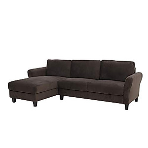 LifeStyle Solutions Rolled arms Sectional Sofa, Coffee
