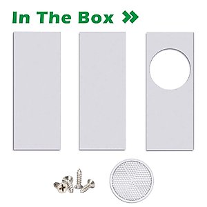 Forestchill Portable Air Conditioner Window Seal Plates Kit for 5.9" Diameter Exhaust Hose, Universal AC Vent Kit for Sliding Windows and Hung Windows, Adjustable Length Sealing Panels for Mobile A/C
