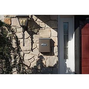 Architectural Mailboxes Designer Galvanized Steel Wall-Mount Mailbox, DVKPBZ0AM, Venetian Bronze, Medium