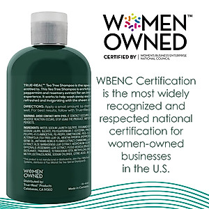 True+Real Tea Tree Shampoo, Invigorating Deep Clean Scalp Care, Refreshing Mint Scent, For All Hair Types, 10.14 oz