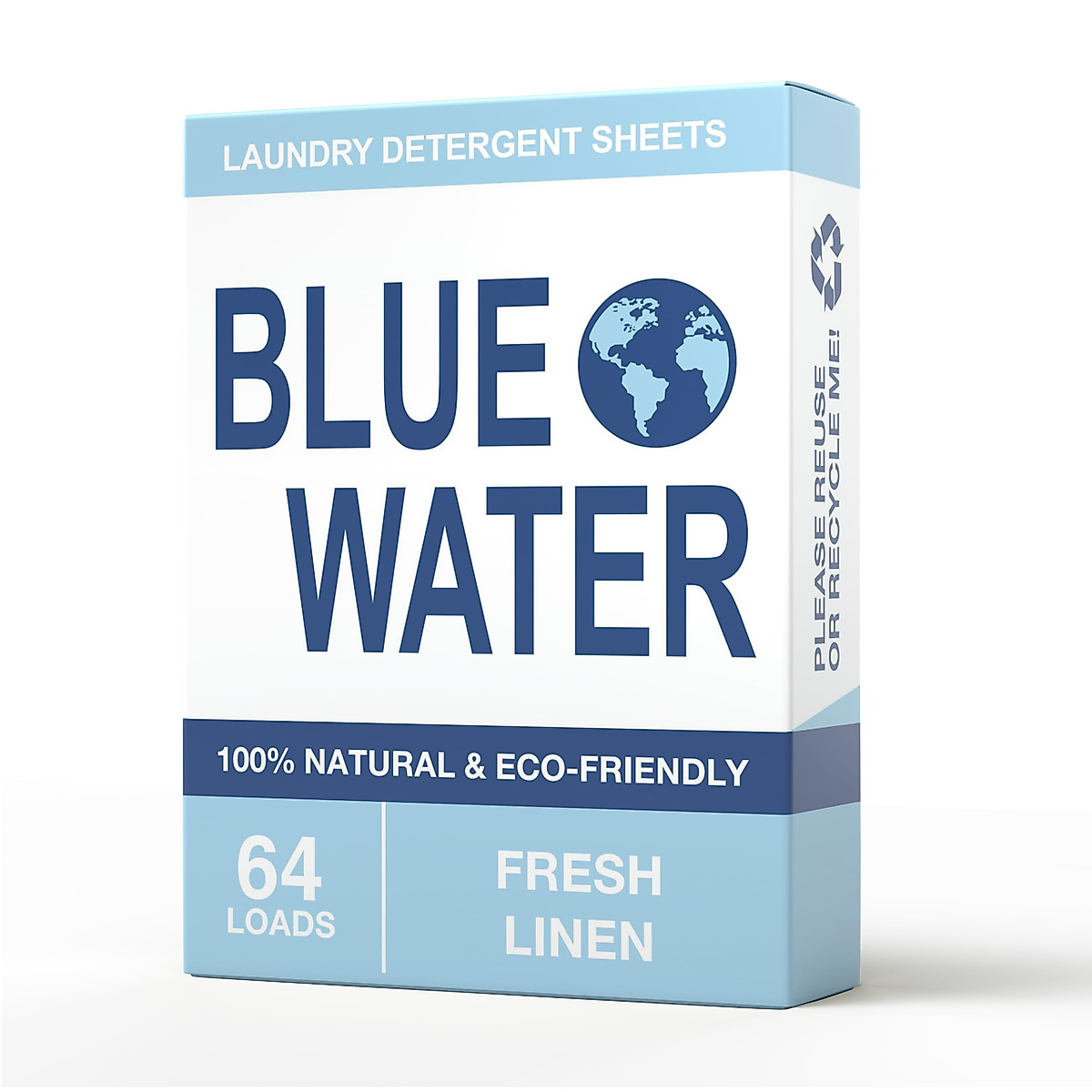 Blue Water, Laundry Detergent Sheets, 64 Loads