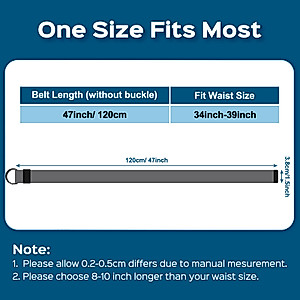 JaGely 20 Pieces Canvas Belt Web D Ring Belt 1 1/2'' Wide Web Fabric Casual Belt with Black Double D Ring for Men Women, 20 Colors