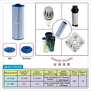 2-pack, 200702 Spa Filter 180Pleats, 50sqft, PWW50L, 4CH-949, FC-0172 hot tubs compatible filter cartridge replacement