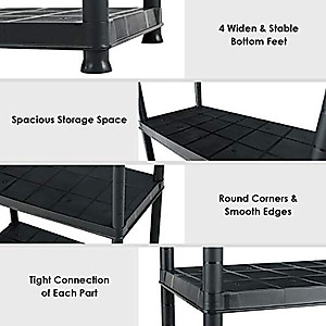 Giantex 2 Pieces 5-Tier Ventilated Shelving Storage Rack, Free Standing Multi-Use Shelf Unit, No Tools Required, 28“L X 15”W X 67“H