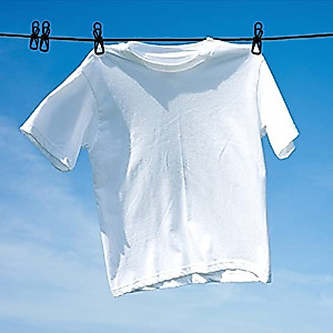 Sihuuu Portable Travel Clothesline Adjustable Elastic Travel Camping Retractable Clothes line with 12 PCS Clips for Travel Outdoor Indoor