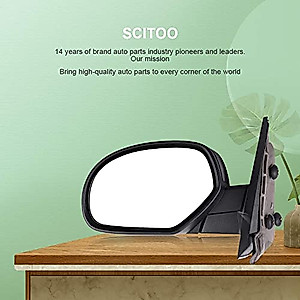 Scitoo Towing Mirrors fit for Chevy for GMC Left Driver Side Automotive Exterior Mirrors fit 2007-2013 for Chevy Silverado for GMC Sierra (07 for new body) with Power Controlling and Heated Features